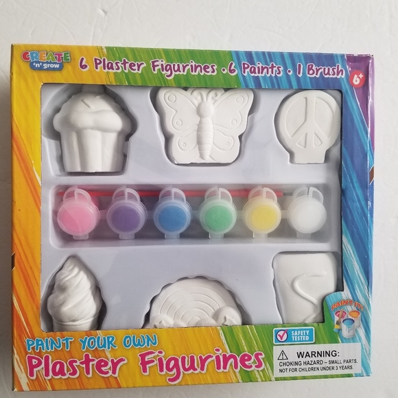 Other | New Plaster Figurines Paint Your Own 6 Pcs Set | Poshmark